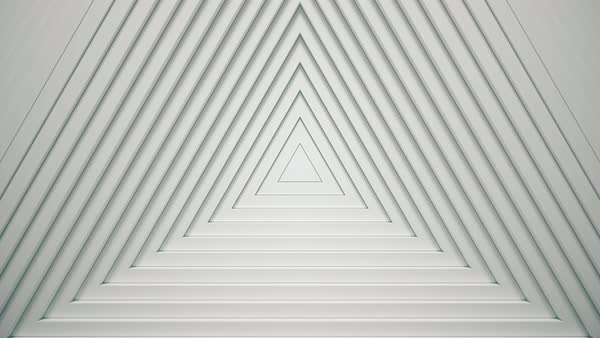 Abstract triangles pattern with offset effect. Animation of white blank triangles. Abstract ...