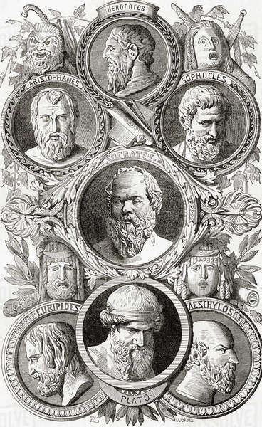 Historians, Philosophers and Dramatists of ancient Greece. Aristophanes ...