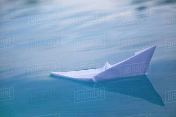 Sinking paper boat - Royalty-free Stock Photo | Dissolve