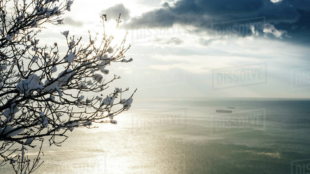 The Adriatic Sea in winter, Trieste, Italy - Stock Photo - Dissolve
