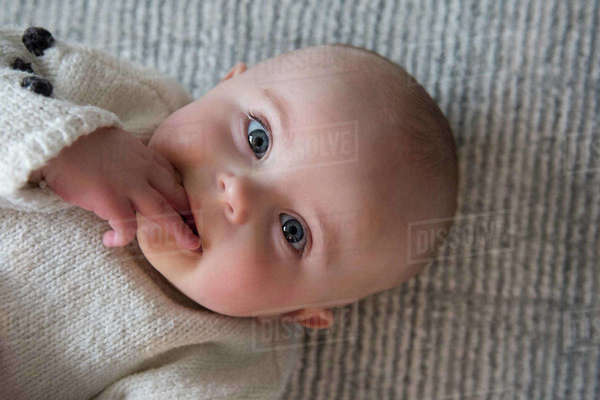 Baby girl looking at camera (18-23 months) - Royalty-free Stock Photo ...