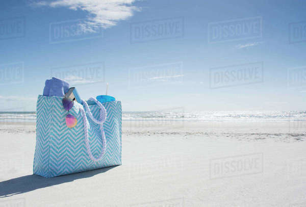 Bag with beach equipment - Royalty-free Stock Photo | Dissolve