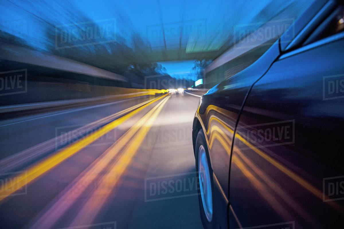 Car on highway - Royalty-free Stock Photo | Dissolve