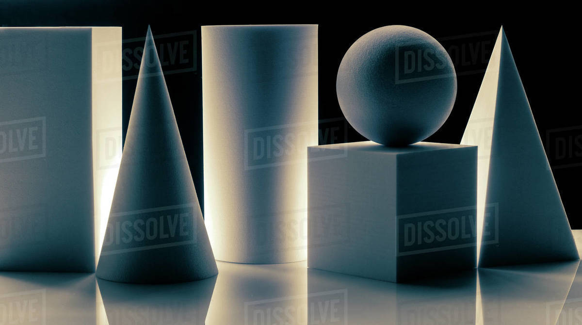 Geometric shapes in shadow - Royalty-free Stock Photo | Dissolve