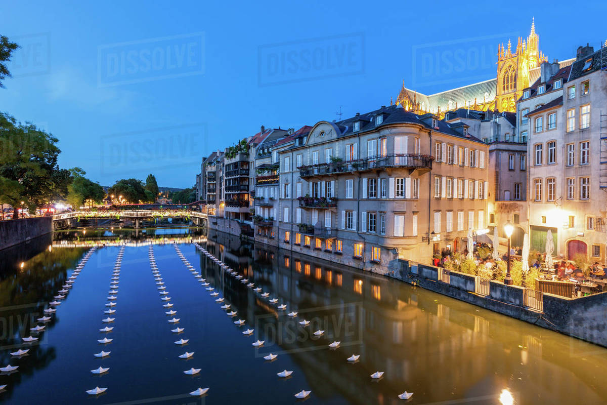 Night in Metz, France - Stock Photo - Dissolve