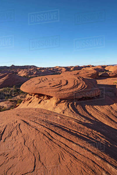 Smooth rock formations in Monument Valley, Arizona, USA - Stock Photo ...