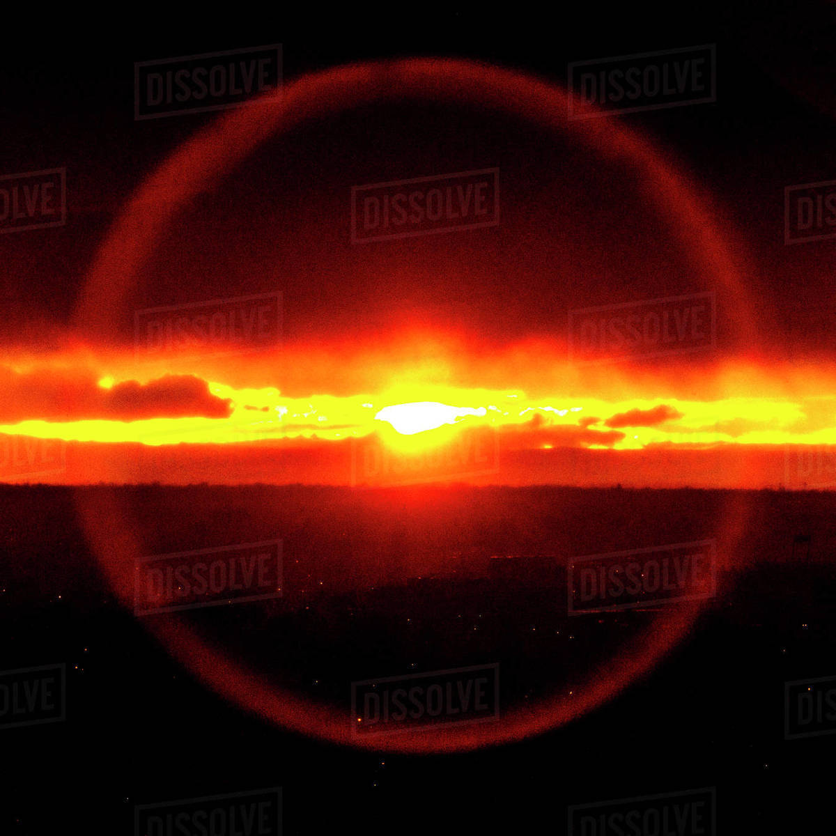 Red and yellow sunset - Royalty-free Stock Photo | Dissolve