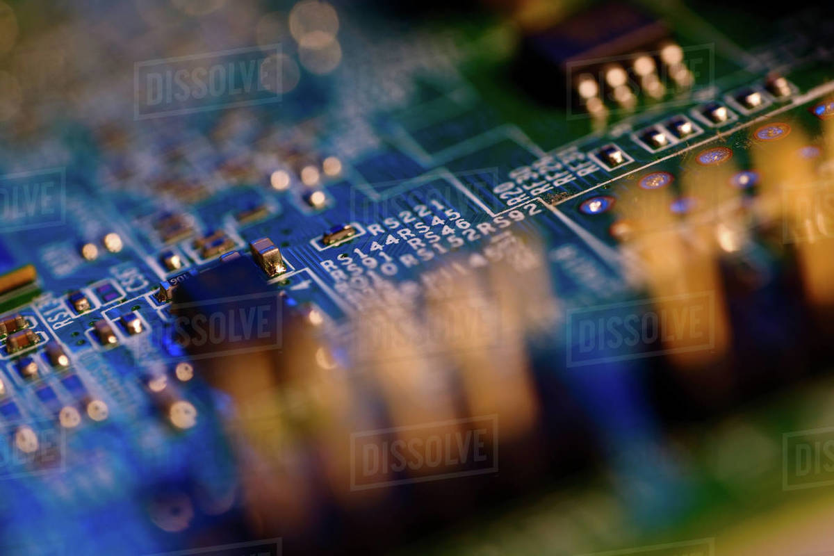 Close-up of circuit board - Stock Photo - Dissolve