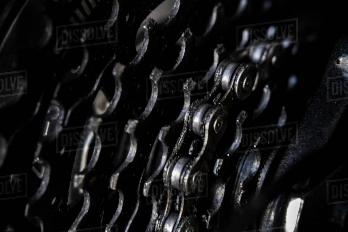 Close up of bicycle gears and chain - Royalty-free Stock Photo | Dissolve