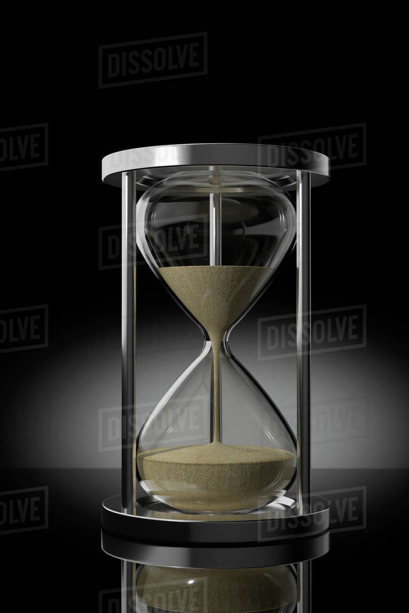 Studio shot of hourglass - Royalty-free Stock Photo | Dissolve