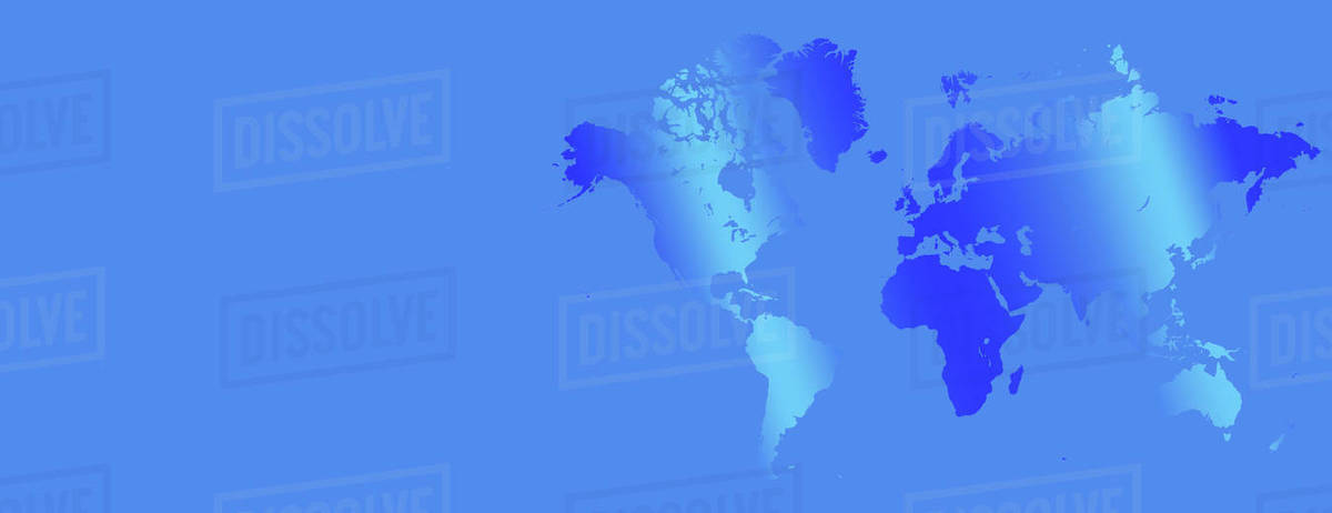 Blue World map - Royalty-free Stock Photo | Dissolve