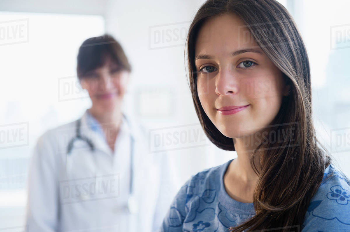 Portrait of patient (14-15) in doctor's office - Royalty-free Stock ...