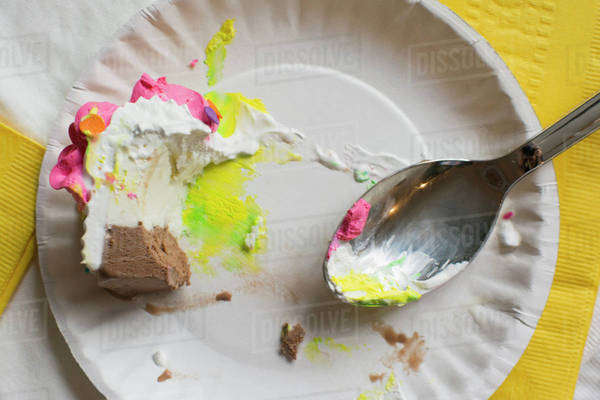 Eaten birthday cake - Royalty-free Stock Photo | Dissolve