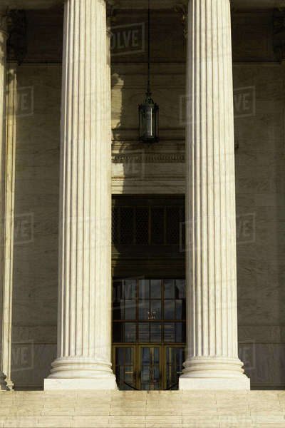 USA, DC, Washington, Columns of US Supreme Court - Royalty-free Stock ...