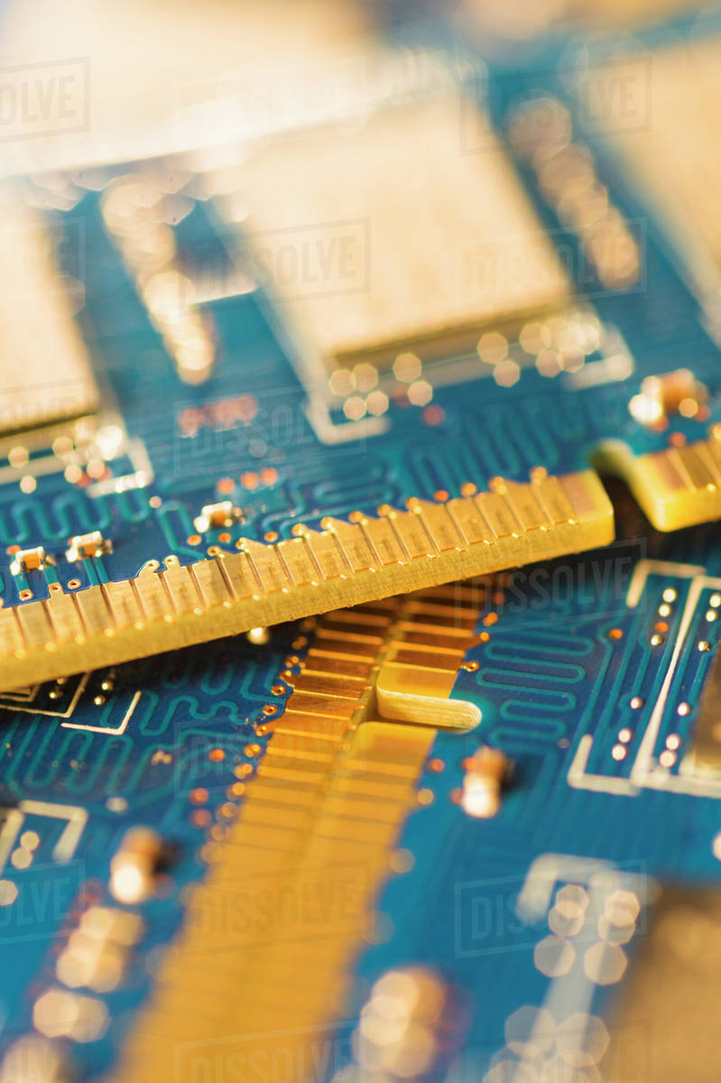 Studio shot of computer chip - Stock Photo - Dissolve