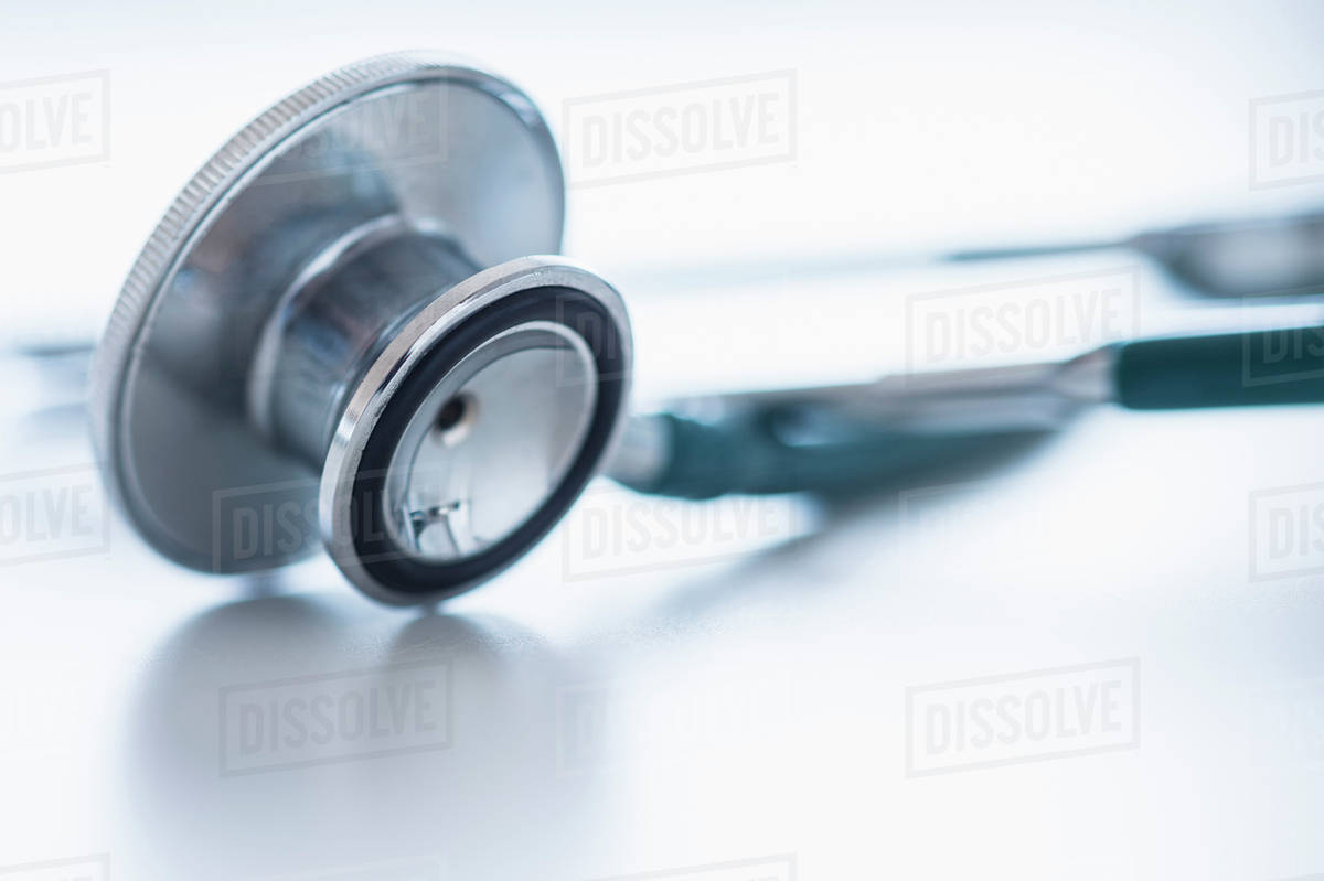 Studio shot of stethoscope - Stock Photo - Dissolve