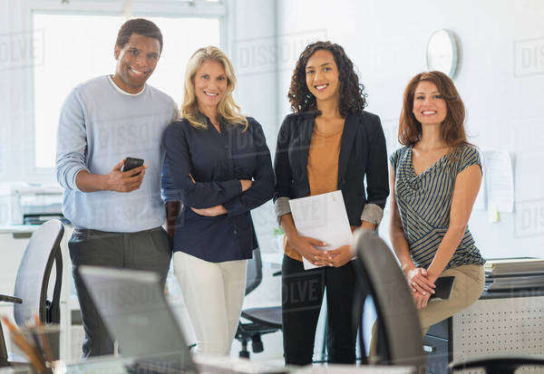 Portrait of people in office - Stock Photo - Dissolve