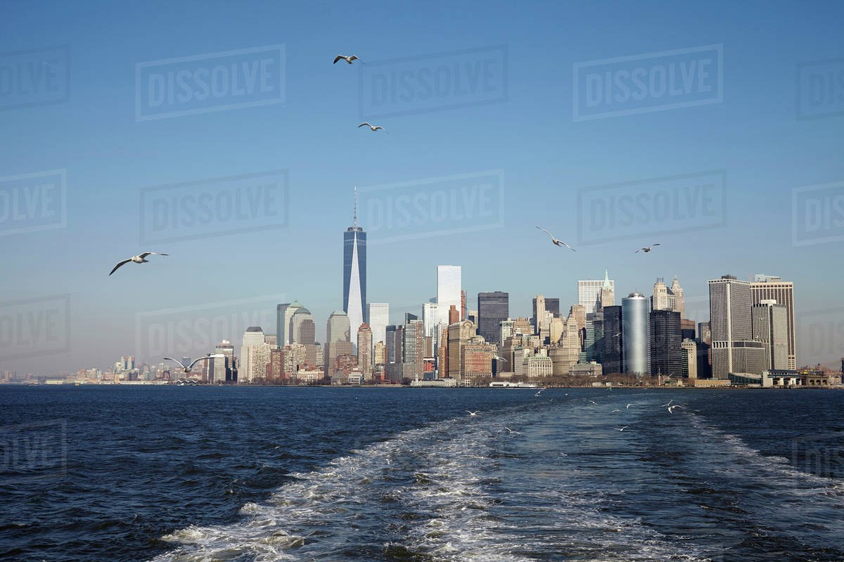 View of waterfront cityscape - Royalty-free Stock Photo | Dissolve