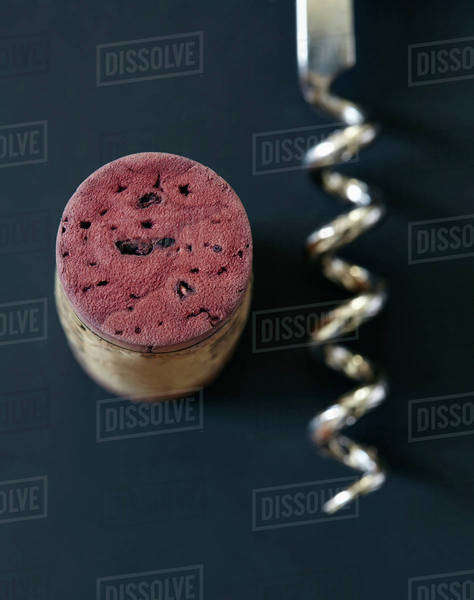 Wine cork and corkscrew - Royalty-free Stock Photo | Dissolve