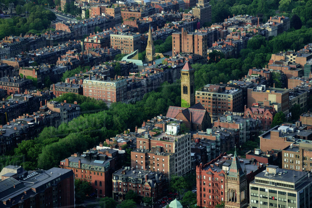 Elevated view of Back Bay neighborhood - Royalty-free Stock Photo ...