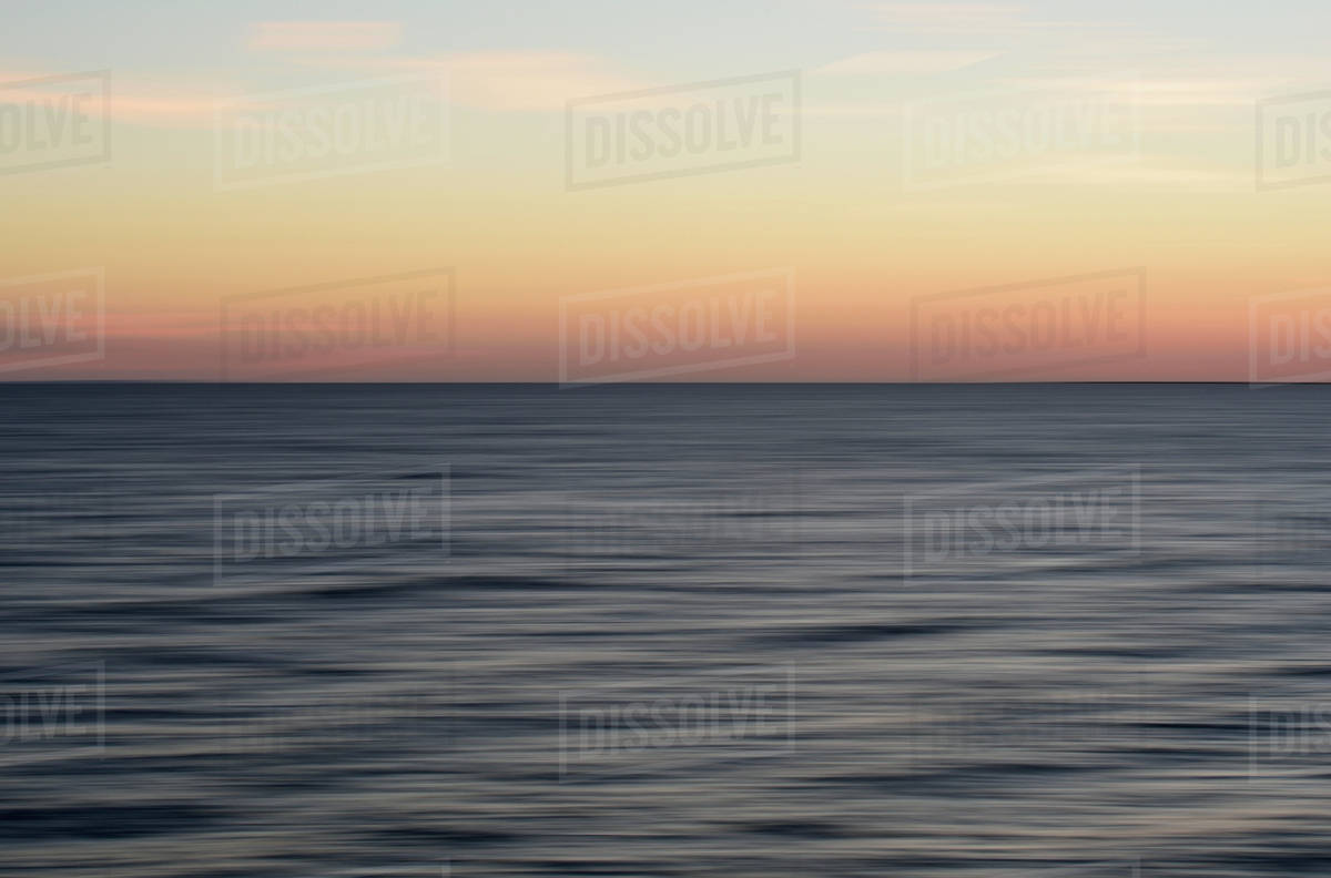 Horizon over water at dusk - Royalty-free Stock Photo | Dissolve