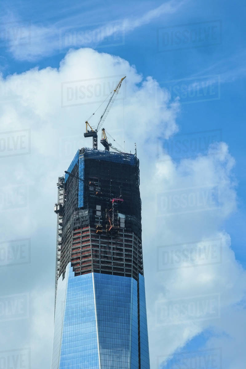 USA, New York City, World Trade Tower under construction - Royalty-free ...