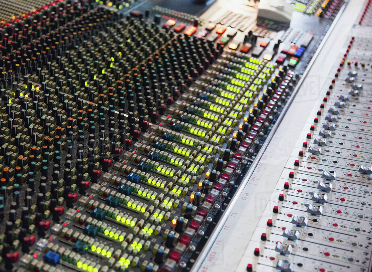 Control panel in recording studio - Royalty-free Stock Photo | Dissolve