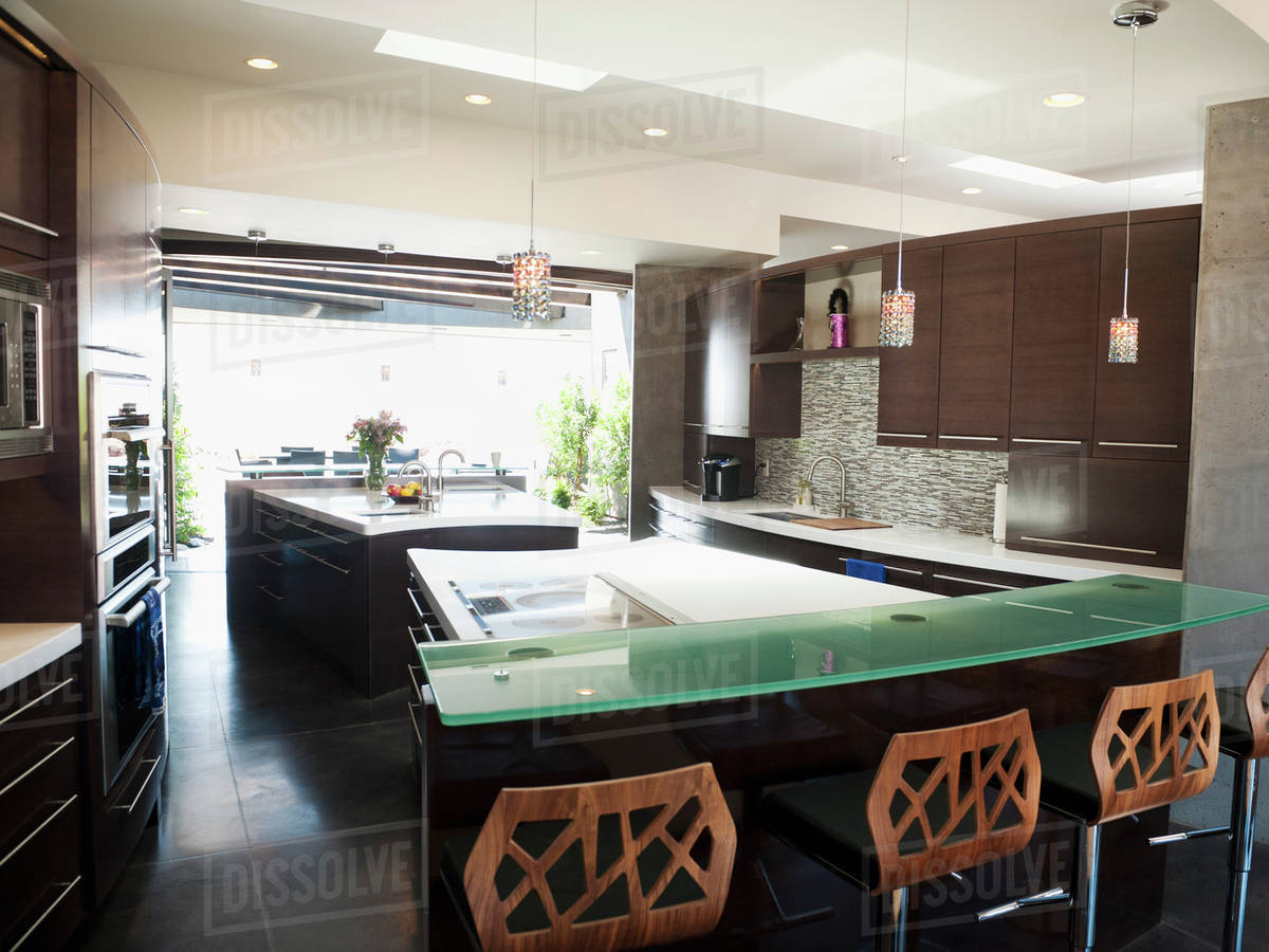 Interior of modern domestic kitchen - Royalty-free Stock Photo | Dissolve