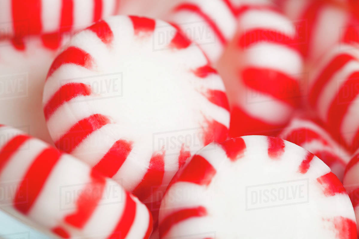 Red and white candies, studio shot - Royalty-free Stock Photo | Dissolve
