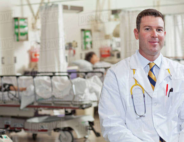 Portrait of doctor in hospital - Royalty-free Stock Photo | Dissolve