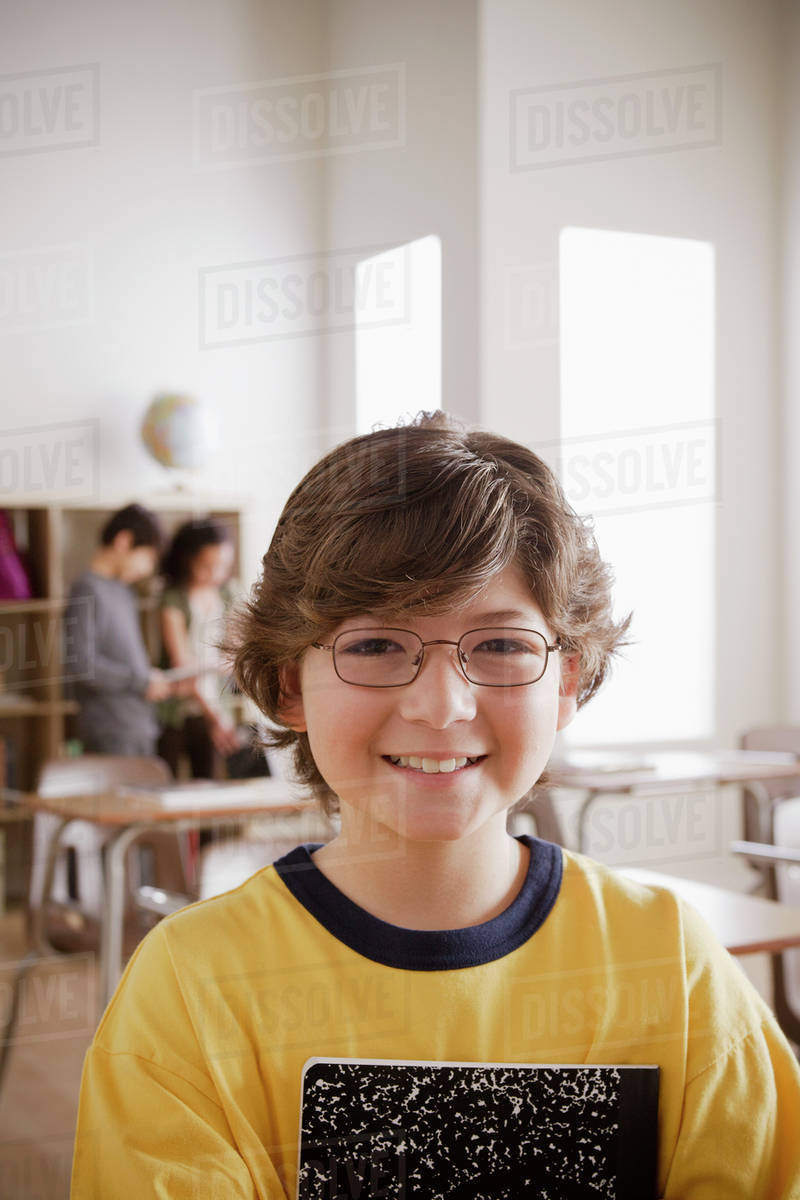 Portrait of schoolboy (10-11) - Royalty-free Stock Photo | Dissolve