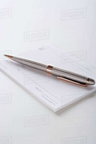 Close up of pen and blank prescriptions, studio shot - Royalty-free ...