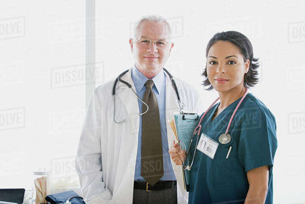 Portrait of two doctors - Stock Photo - Dissolve