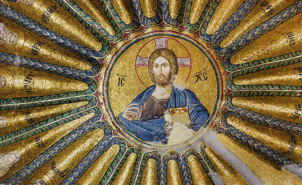 Turkey, Istanbul, Kariye Museum, Jesus Christ, fresco - Royalty-free ...