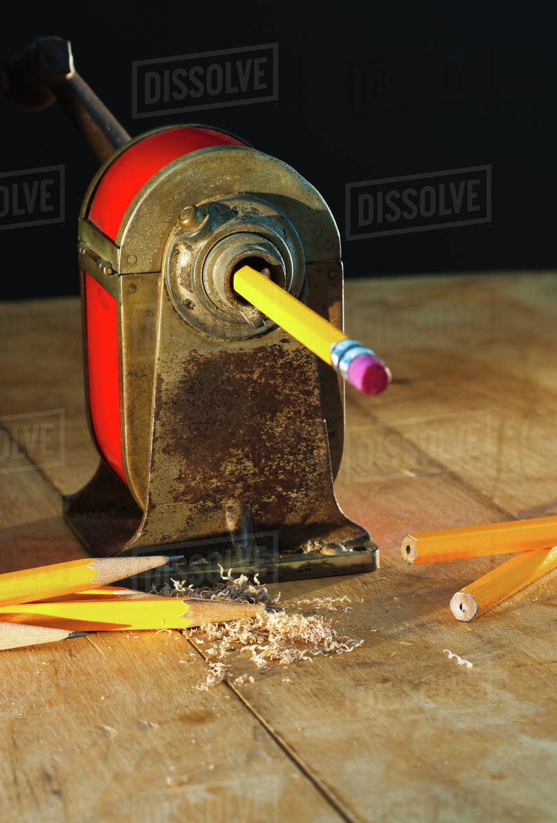 Studio shot of pencil sharpener - Stock Photo - Dissolve