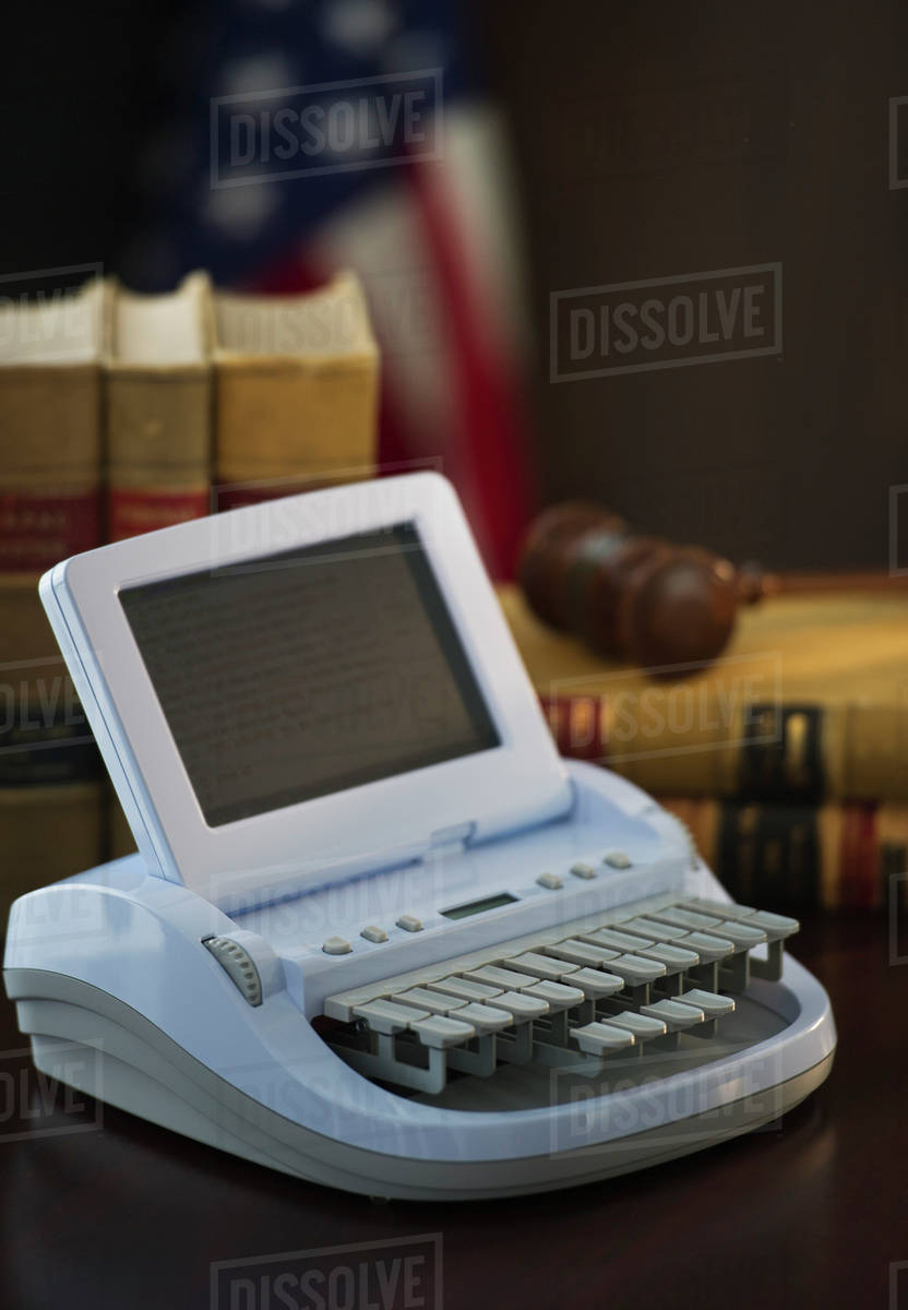 USA, Jersey City, New Jersey, stenograph machine - Royalty-free Stock ...