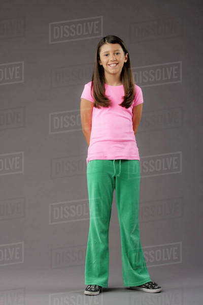 Portrait of smiling girl (8-9), studio shot - Royalty-free Stock Photo ...