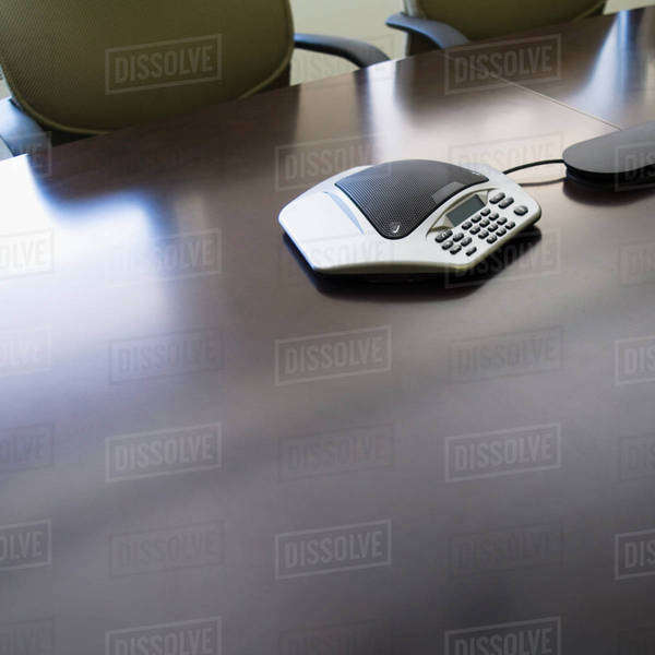 Conference call device on desk in meeting room - Royalty-free Stock ...