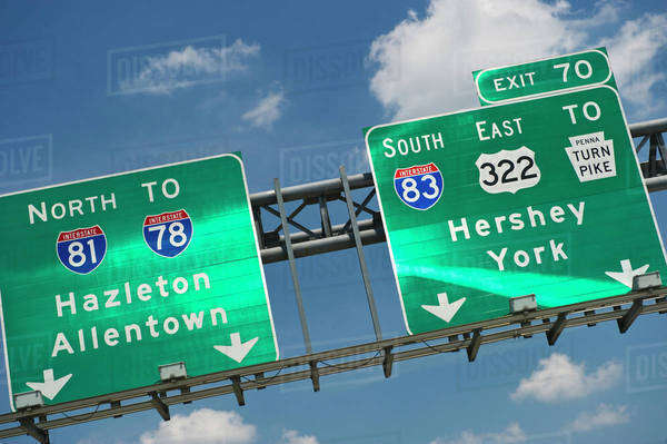 Highway signs - Stock Photo - Dissolve
