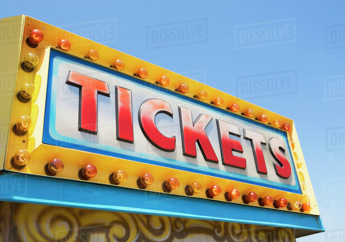 Tickets sign at fairgrounds - Royalty-free Stock Photo | Dissolve