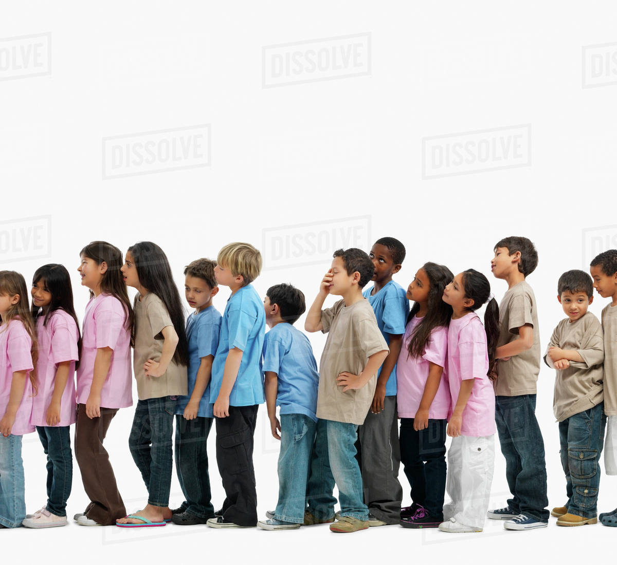 Children in line - Stock Photo - Dissolve