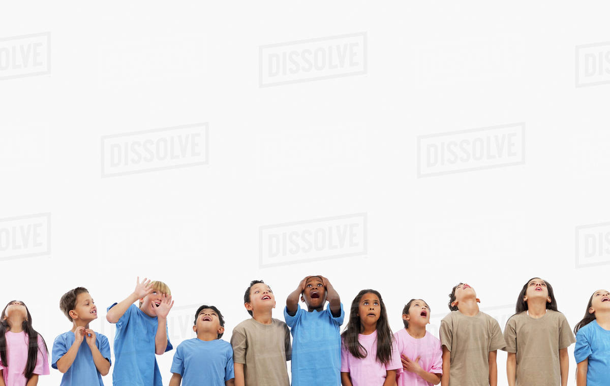 Children in a line - Stock Photo - Dissolve