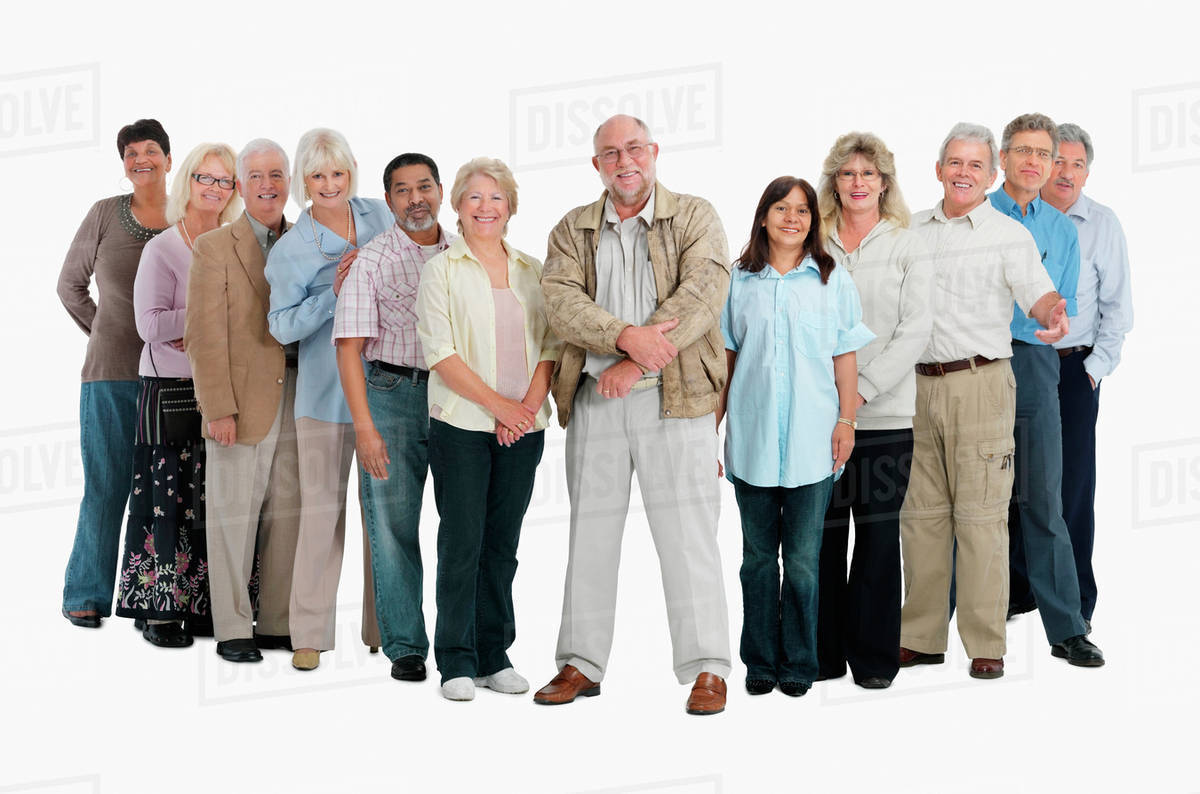 A group of people standing in a row - Royalty-free Stock Photo | Dissolve