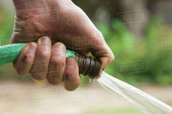 Hand holding hose - Royalty-free Stock Photo | Dissolve