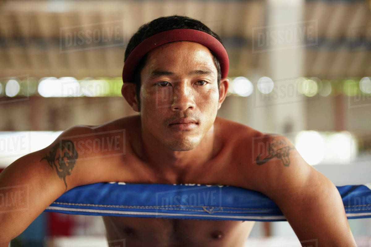 Portrait of mid adult male boxer - Stock Photo - Dissolve