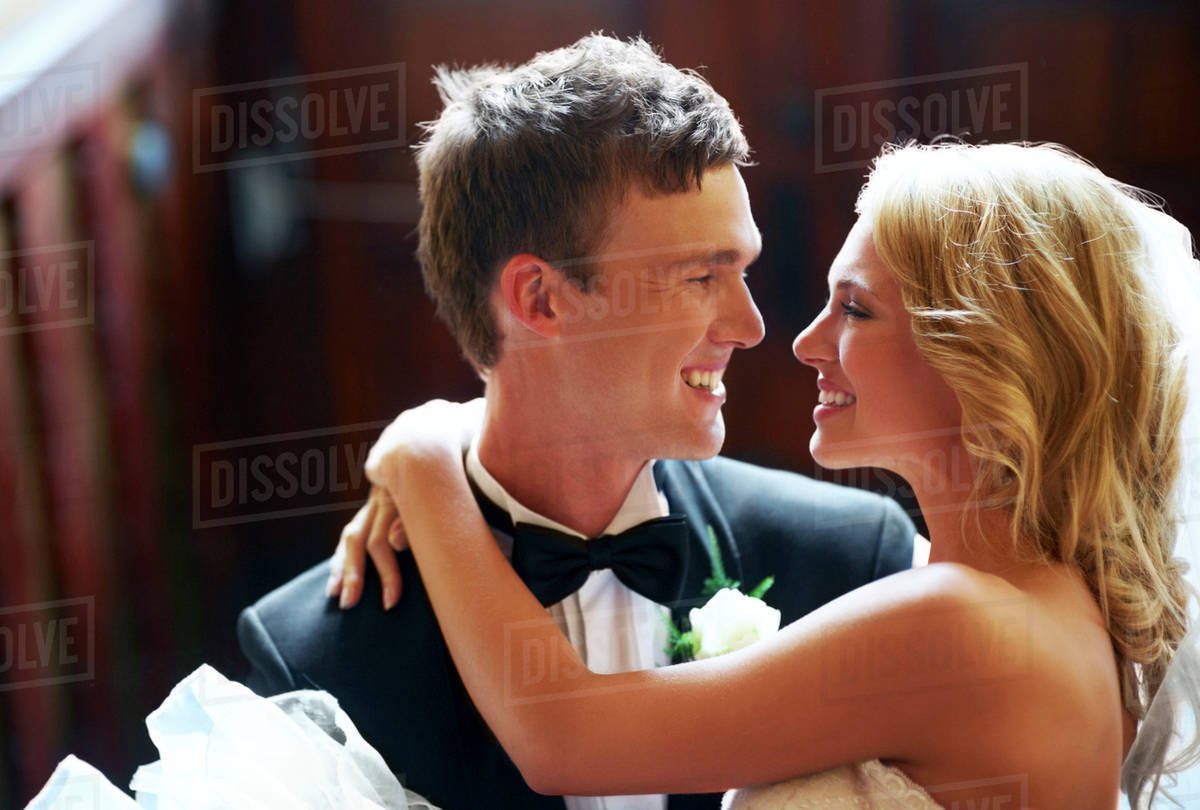 Portrait of newly wed couple - Stock Photo - Dissolve