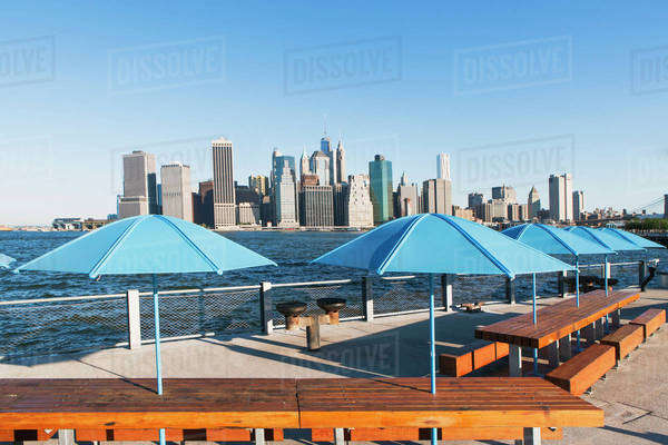 Cityscape, park in foreground - Royalty-free Stock Photo | Dissolve