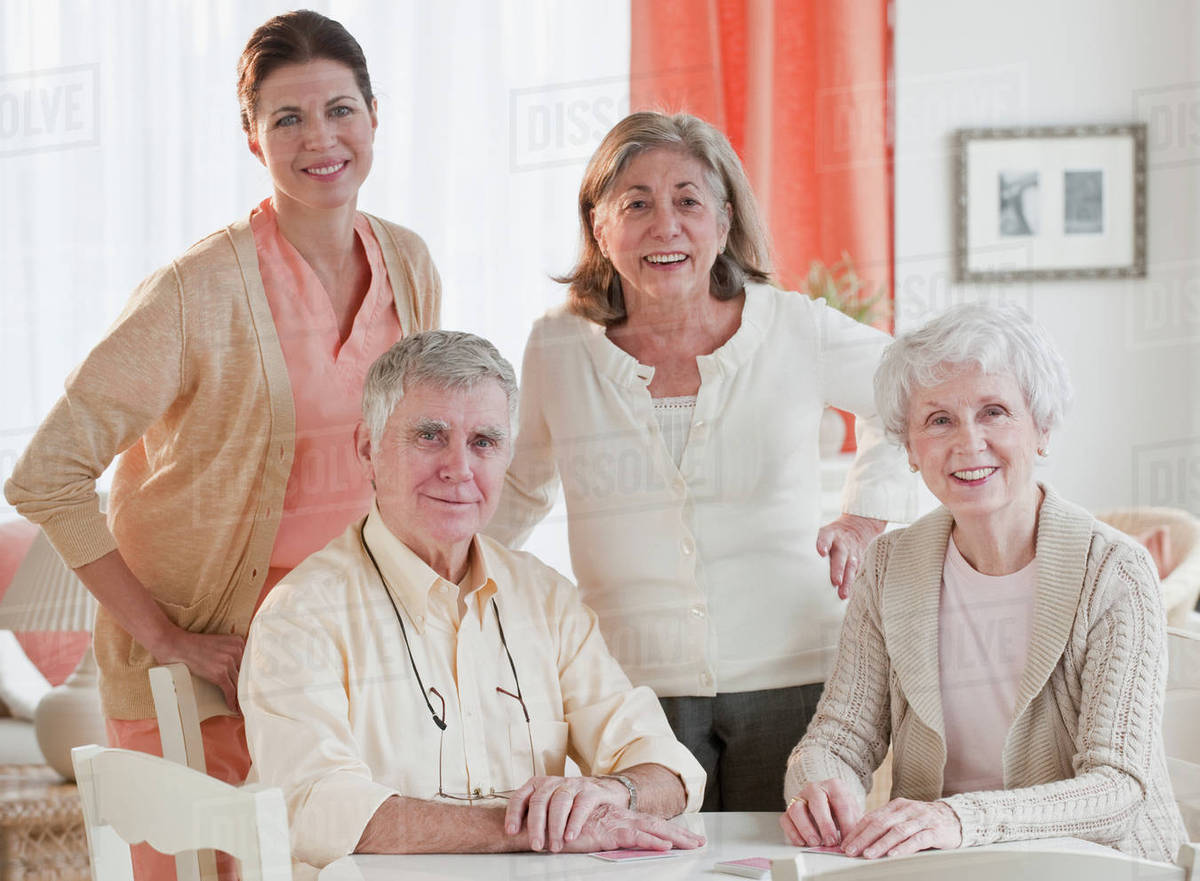 Senior adults in retirement community - Royalty-free Stock Photo | Dissolve