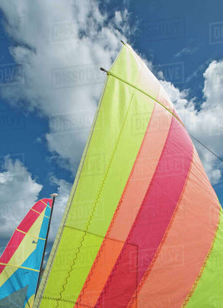 Colorful boat sails - Stock Photo - Dissolve