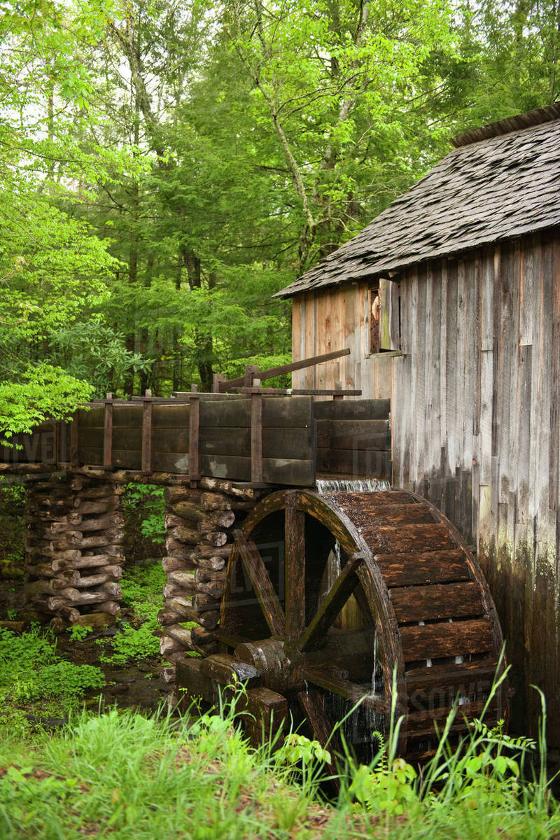 A watermill in Smoky Mountain National Park - Royalty-free Stock Photo ...